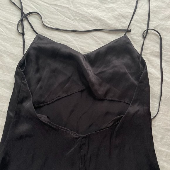 Reformation | Tops | Reformation Silk Black Open Back Camisole | Poshmark